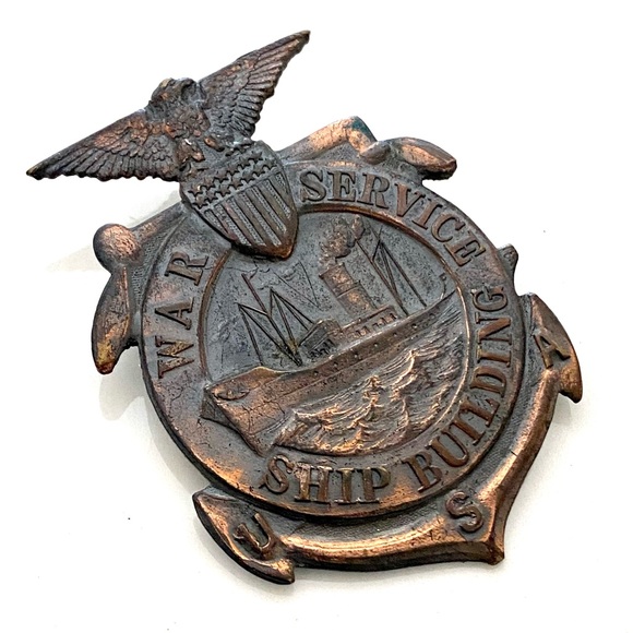 Jewelry | Antique Wwi Ship Building Badge Pin | Poshmark
